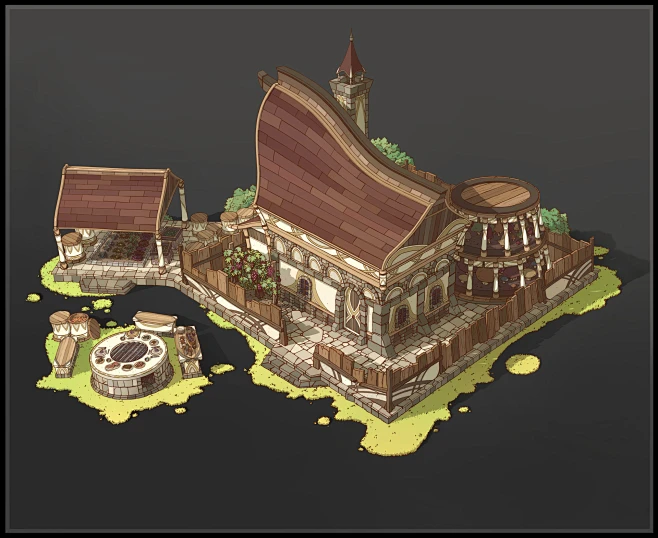 Wood Elves Lodge, Sebastian Wagner : Another building drawing for my ...