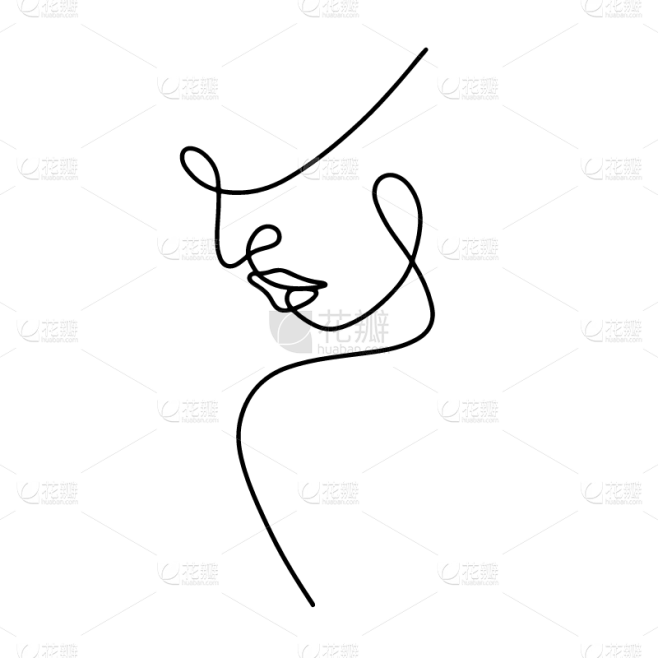 Simple Line Sticker素材-花瓣网