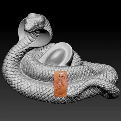 G 生肖蛇三维立体立体图stl文件元宝蛇摆件雕刻机图纸3d模型347-淘宝网-花瓣网