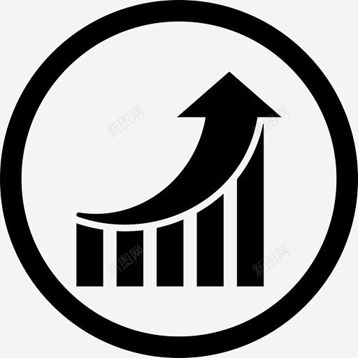 市场推动上升趋势条形图增长增加图标 趋势 icon 标识 标志 UI图标 设计图片 免费下载 页面网页 平面电商 创意素材