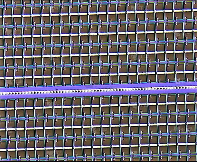 半导体CMOS (IC)晶圆上晶体管和微结构的SEM显微镜图像