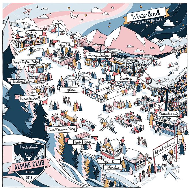 Winterland 2018 Map Neverland London on Behance-1