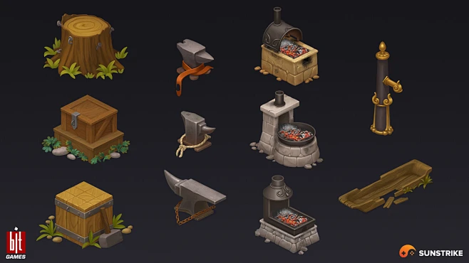 Architectural environment objects-花瓣网