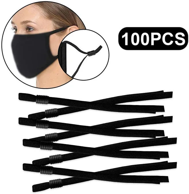 Amazon.com: TOOVREN 100 Pieces Sewing Elastic Cord with Adjustable ...