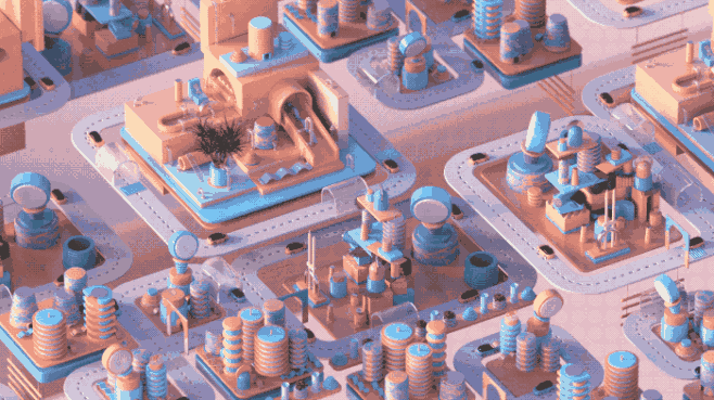 #3D场景 #GIF动效 #建模渲染 #三维立体 #小动画 #C4D #3D Max-花瓣网