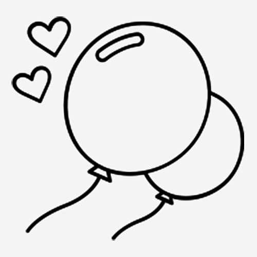 爱心黑色气球图标免抠素材_图宝宝 https://bao16.com 手绘气球 气球 气球简笔画 爱心黑色气球 简笔画 黑色气球