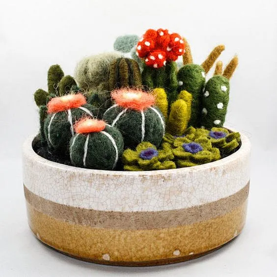Sarah Mandell needle felted Cacti ~ AWESOME! ~ Bring my love of ...