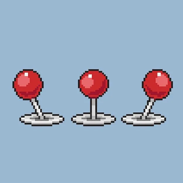 摇杆Premium Vector _ Joystick set for animation in pixel art style-花瓣网