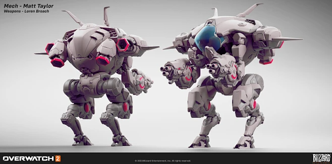 Overwatch 2 - D.va Mech-花瓣网