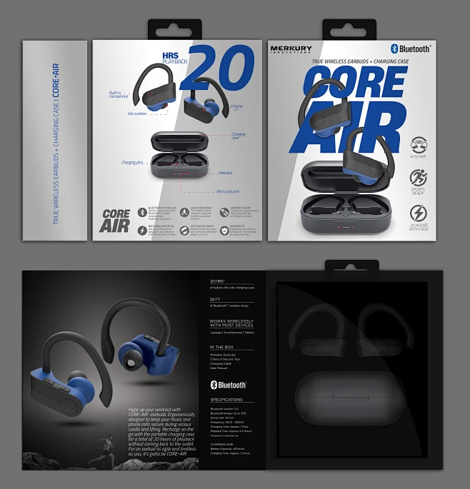 Packaging Design True Wireless Earbuds (COPY) (COPY)-花瓣网