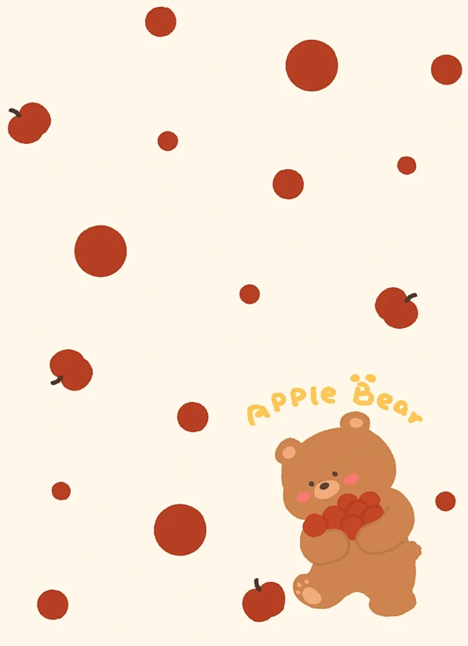 Apple bear-花瓣网
