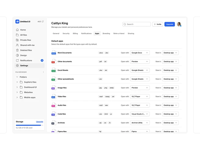 Default apps — Untitled UI-花瓣网