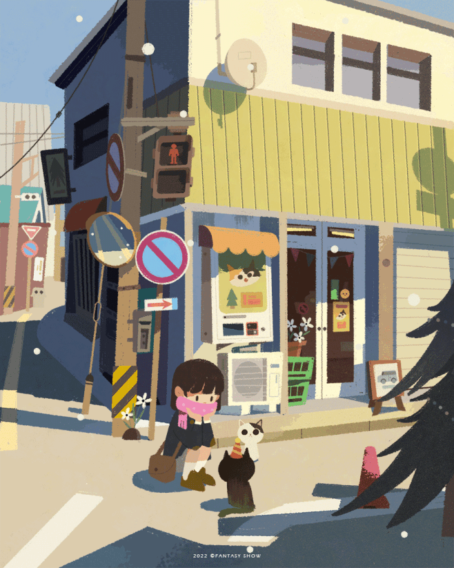 gif ILLUSTRATION artwork Drawing -花瓣网