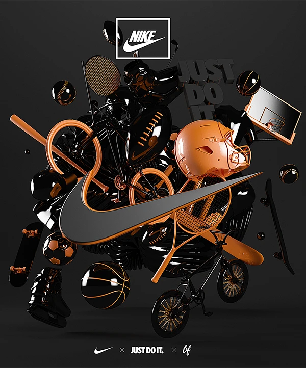 Nike - 3D Experiential : Nike - 3D Visual-花瓣网