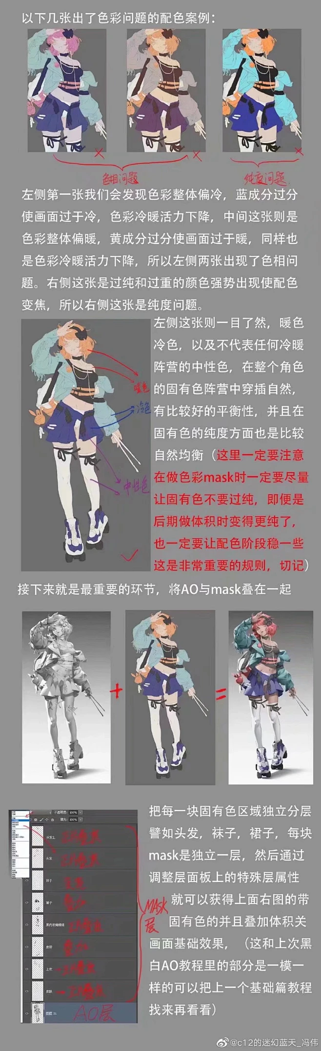 AO画法的叠色技巧 (2)-花瓣网