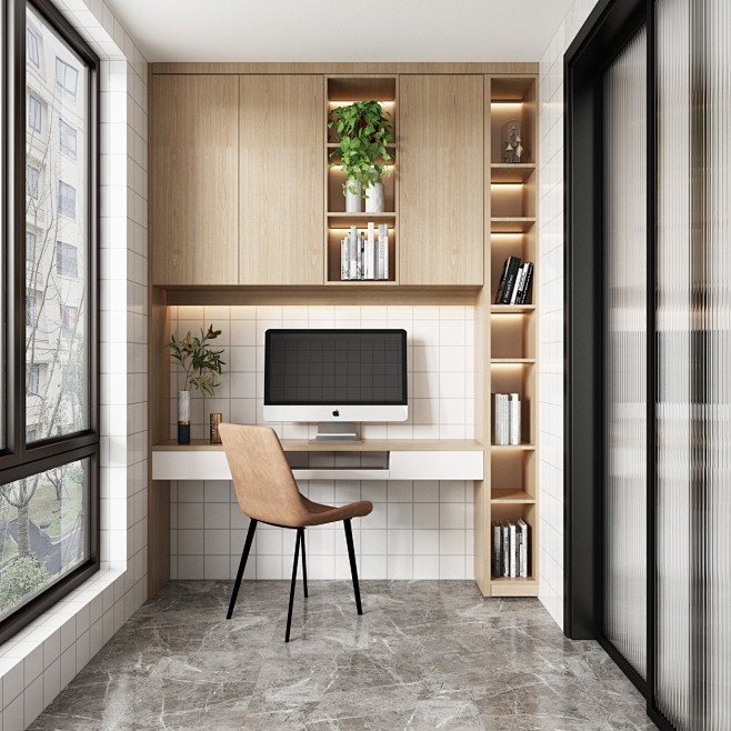 北欧阳台书桌-室内设计-拓者设计吧