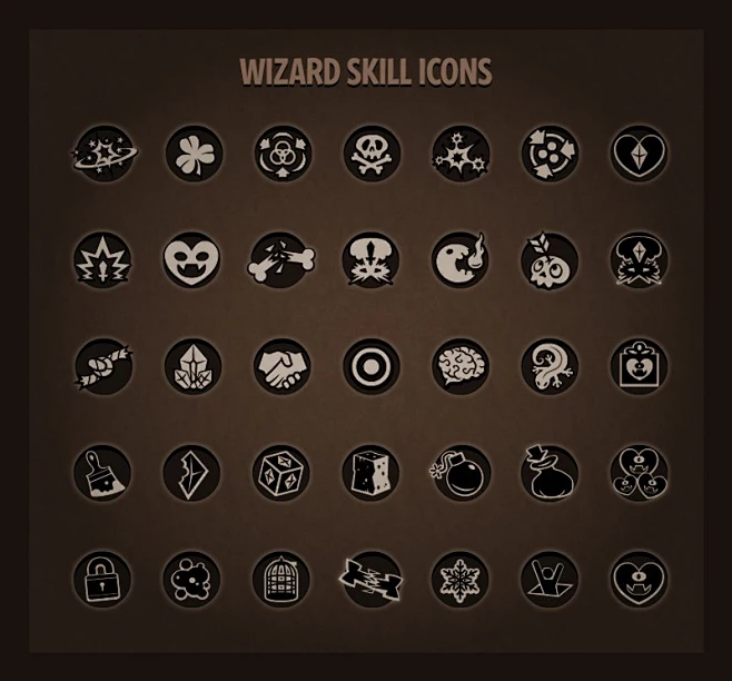Crystal-Casters-Mobile-Game-GUI-Wizard-Skill-Icons-01.jpg (800×744)-花瓣网