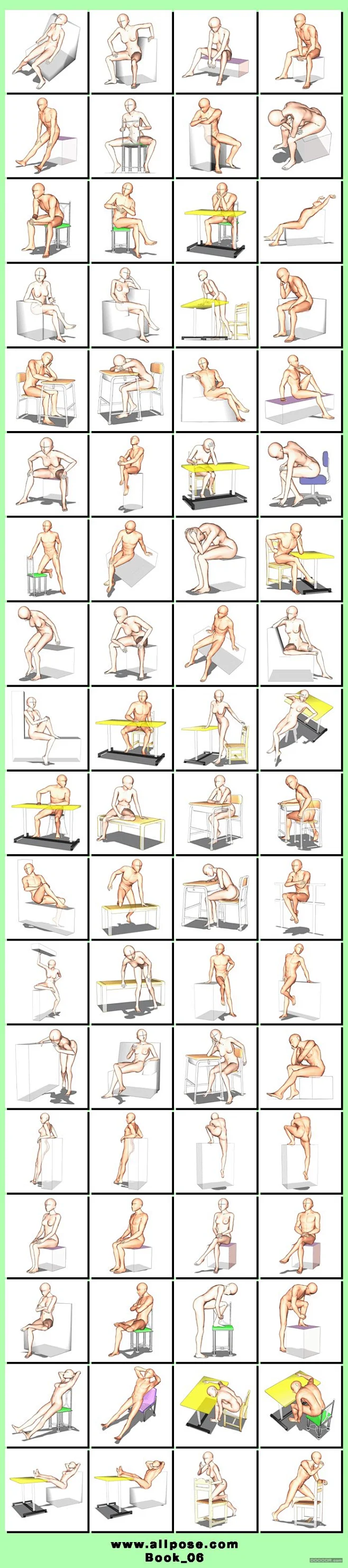 ALLPOSE一千多个人体姿势画法大全 [23P] (5).jpg-花瓣网
