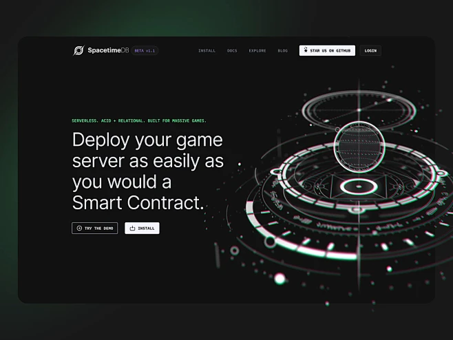 Spacetimedb.com 3d after effects animation astro cosmo dark design ...