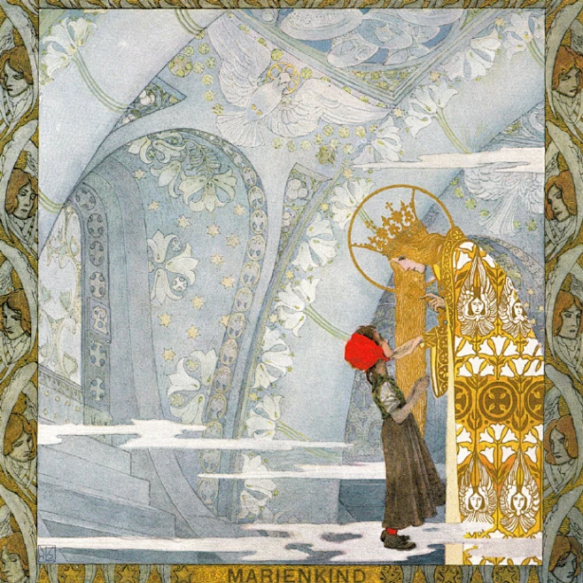 ‘Brothers Grimm Fairy Tale calendar’ illustrated by Heinrich Lefler ...