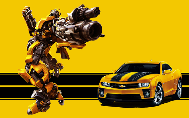 变形金刚大黄蜂背景图分层psd