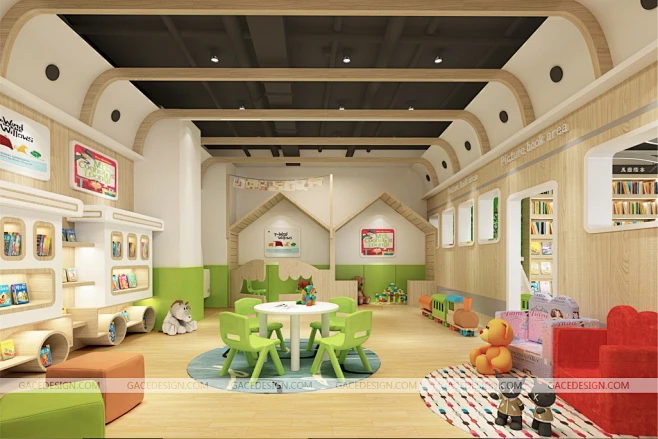 海豚国际儿童之家 - 案例 - GACE DESIGN_幼儿园设计_幼儿园装修_儿童教育空间 日托中心 早教机构设计公司|集合设计-专注高端 ...