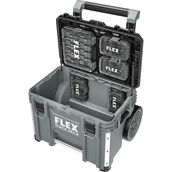 Flex Stack Pack Rolling Tool box with Accessory Cases Attached Inside-花瓣网