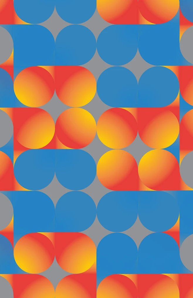 Giallo, blu e rosso : Geometric designs for different projects.-花瓣网