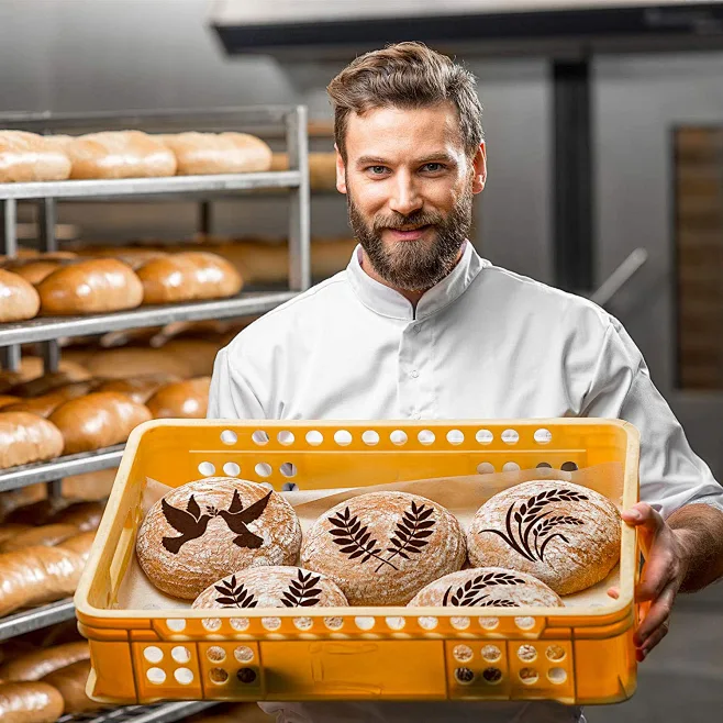 Amazon.com: 12 Pieces Stencil for Bread Artisan Bread Stencils Baking ...