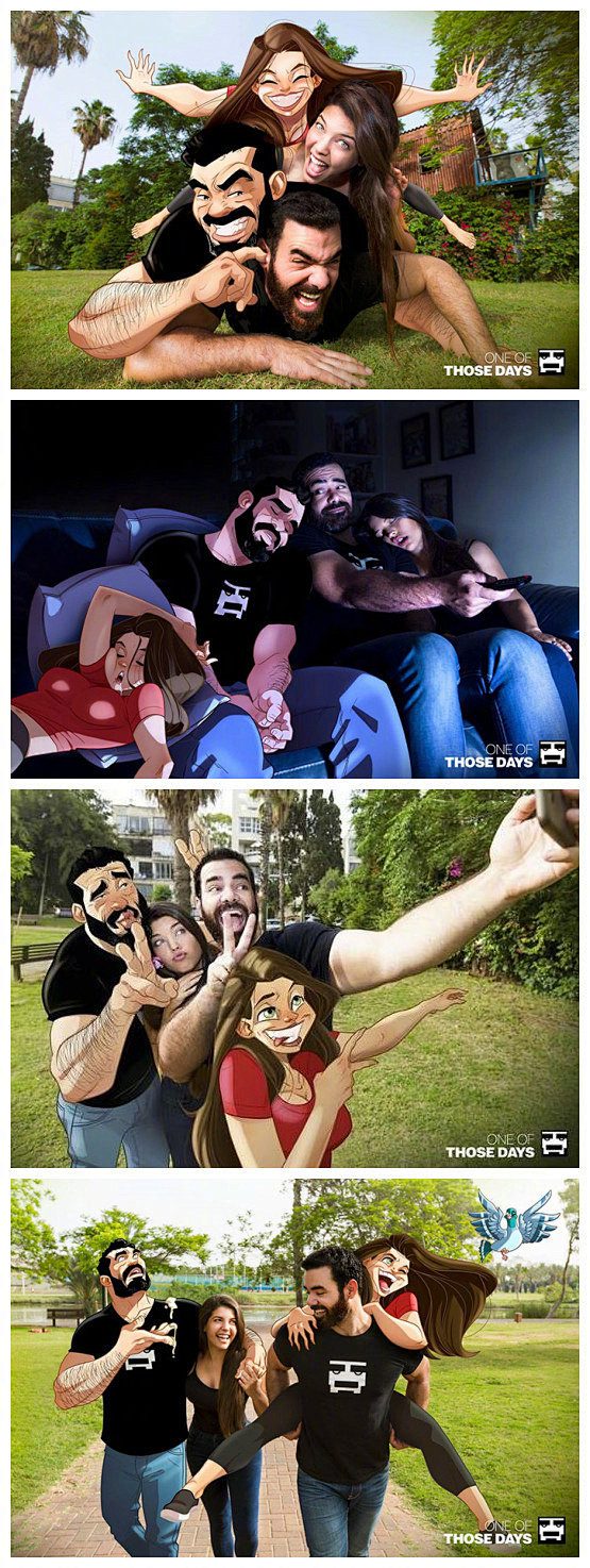 以色列插画师Yehuda Adi Devir和妻子的恩爱日常【系@阿墓★收集_花瓣 漫画家Yehuda Adi Devir和妻子Maya的甜蜜 ...