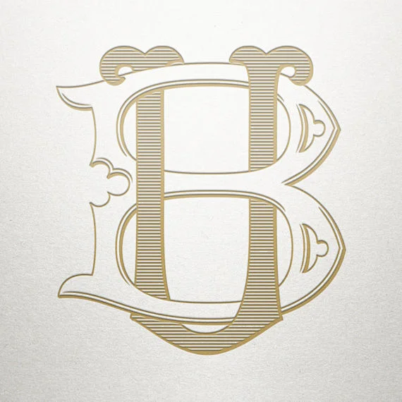 Baroque Monogram Design - BU UB - Baroque Monogram - Digital-花瓣网
