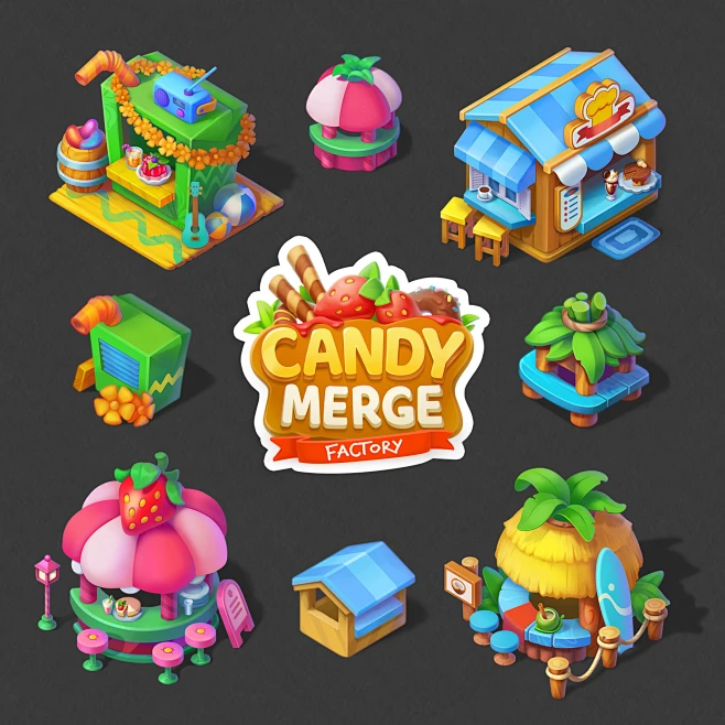 Candy Merge Factory buildings pt. 1-花瓣网