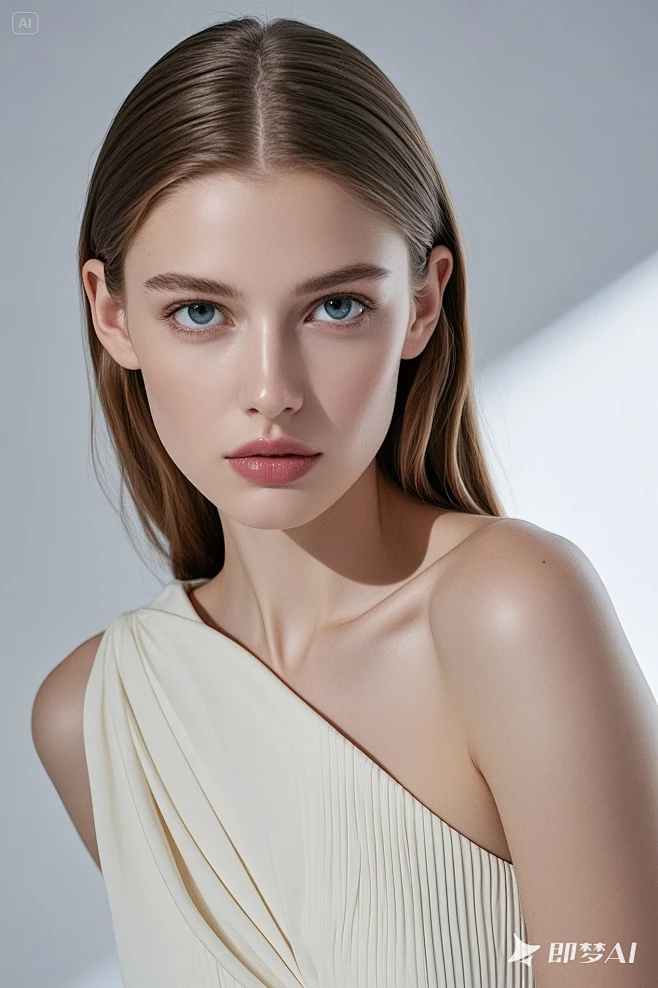 jimeng-2025-05-27-869-大师级摄影,高清画质，逼真写实，真实人像摄影，得奖作品，层次感，欧洲模特，欧洲女性，深邃眼眸,高挺 ...