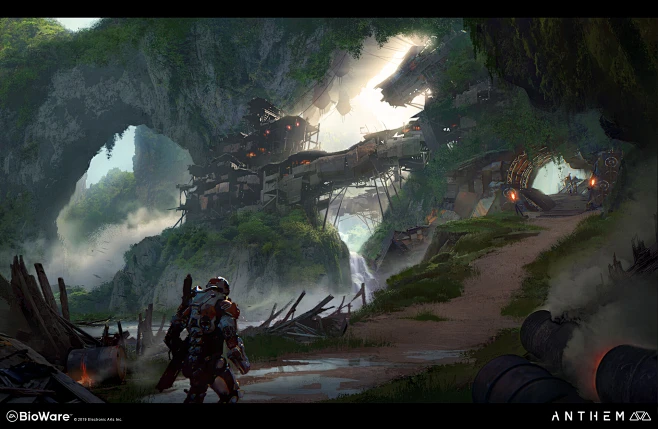 Scar camp exploration, Steve Klit : Entrance to Scar camp with ...