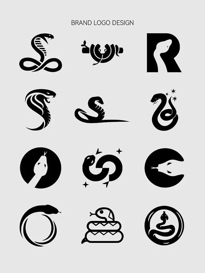 蛇logo设计分享！简约大气高级感！创意！ - 小红书-花瓣网