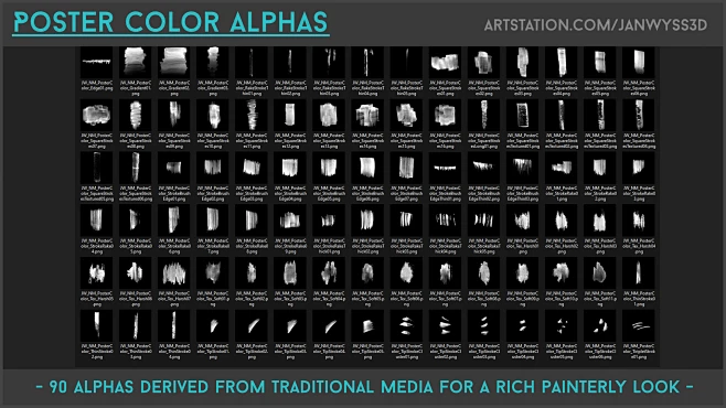 Poster Color Alphas - Alphas from real paint!-花瓣网