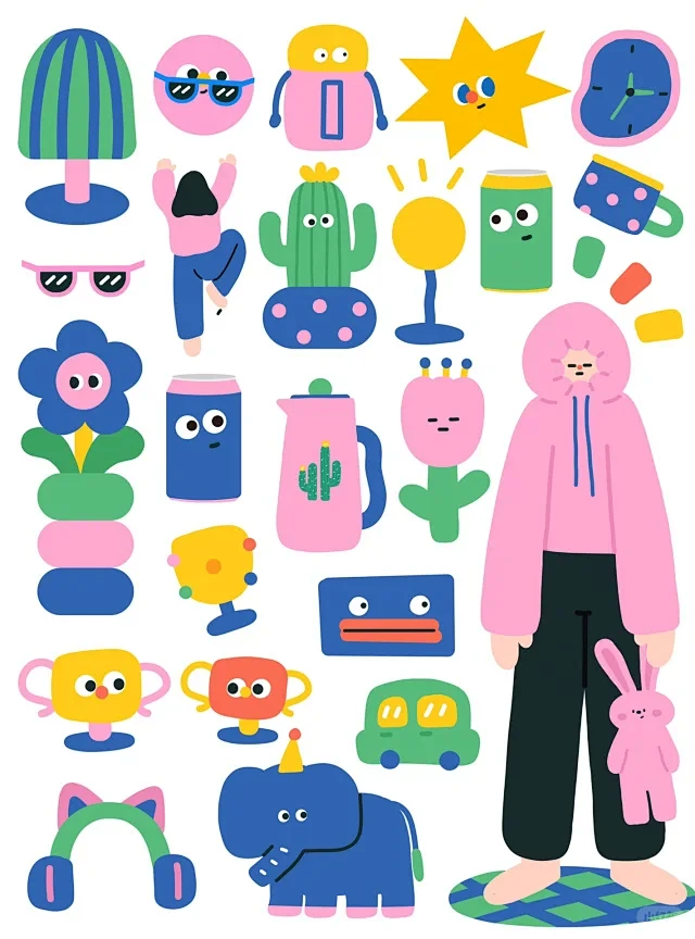 中奖扁平插画 - 小红书搜索-花瓣网