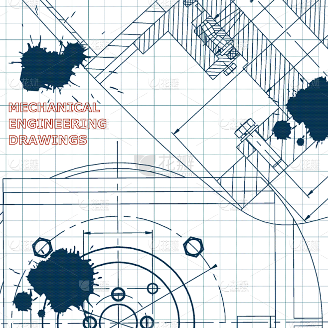 technical draft ink blots