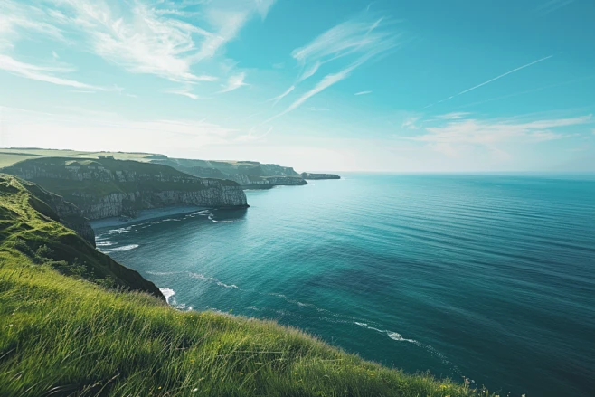 海岸线悬崖高清壁纸-花瓣网