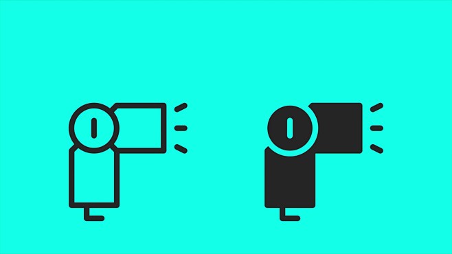 相机Flash图标-矢量动画