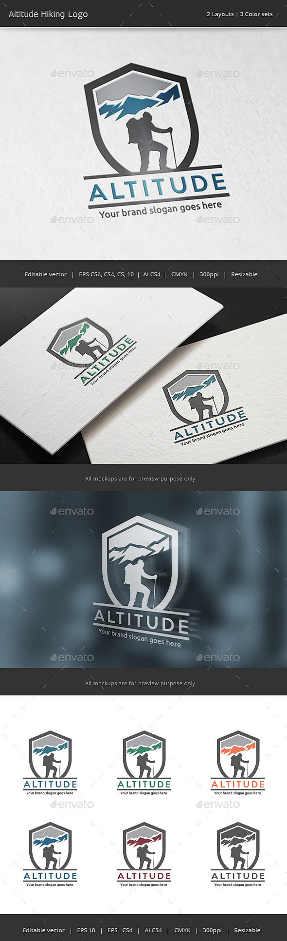 Altitude Trekking Logo - Nature Logo TemplatesAltitude Trekking Logo ...
