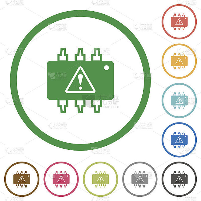 硬件故障平面图标与轮廓