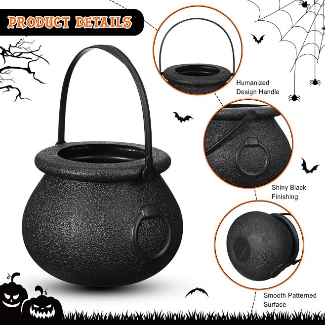 Amazon.com: Didaey 200 Pcs Mini Cauldron Kettles, Plastic Kettle Bucket ...