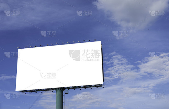 advertisement bill board with blue sky in backgrou