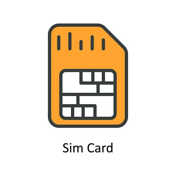 Sim卡矢量填充轮廓图标。简单的股票插图股票图片下载-花瓣网