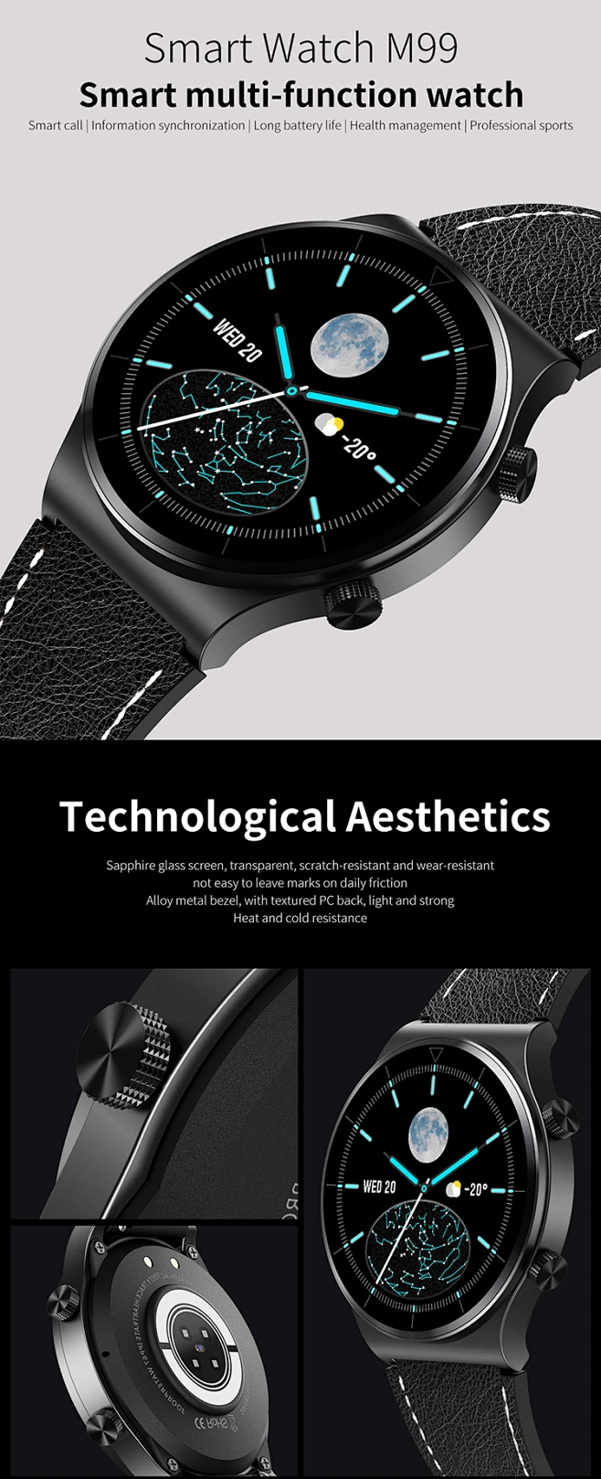 2021年新款M99 Smartwatch圆形1.28英寸屏幕Gt2 Pro Reloj智能手表-在Alibaba.com上购买M99 ...