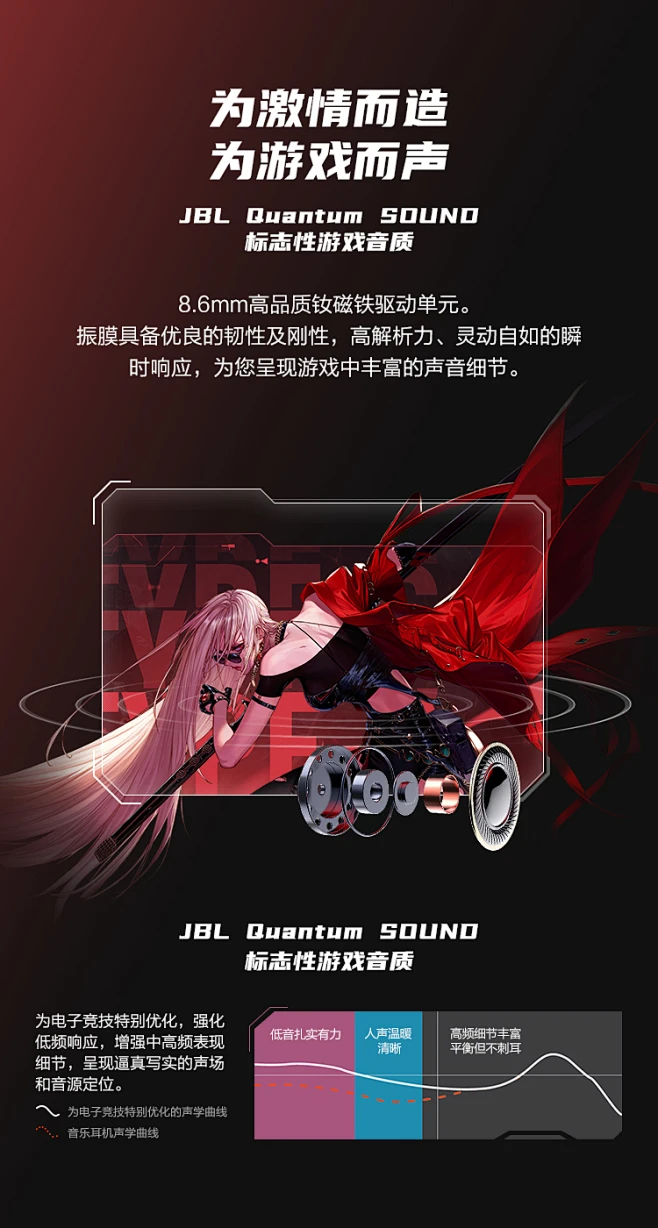 【JBLQ50联名款】JBL DNF游戏联名款 Q50入耳式游戏耳机 手机电竞耳机带麦可通话 游戏音乐通用 3.5MM有线转苹果 ...