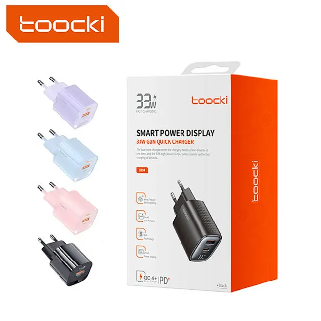 Toocki 33w Gan Dual Port Plugs Mobile Phone Pd Type C Usb A Wall ...
