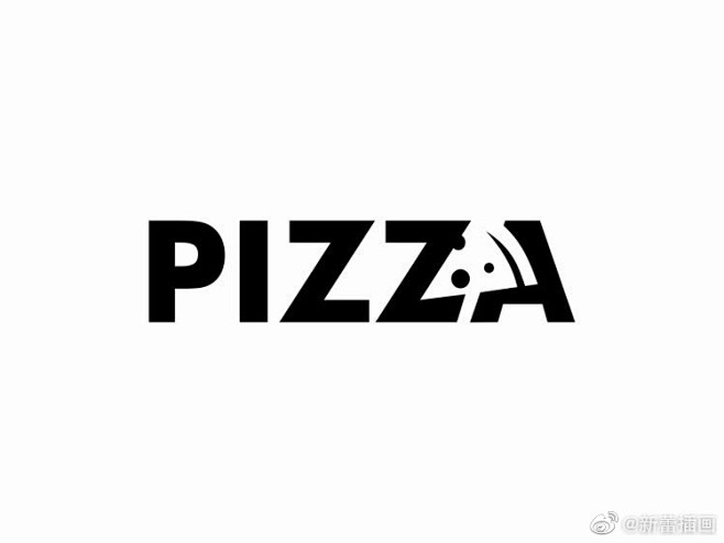 披萨-PIZZA-英文logo-设计-字体