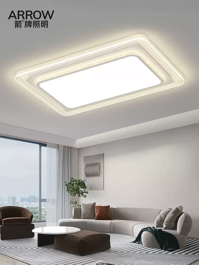 箭牌2022年新款客厅灯现代简约大气超亮led吸顶灯具全屋套餐组合-tmall.com天猫-花瓣网